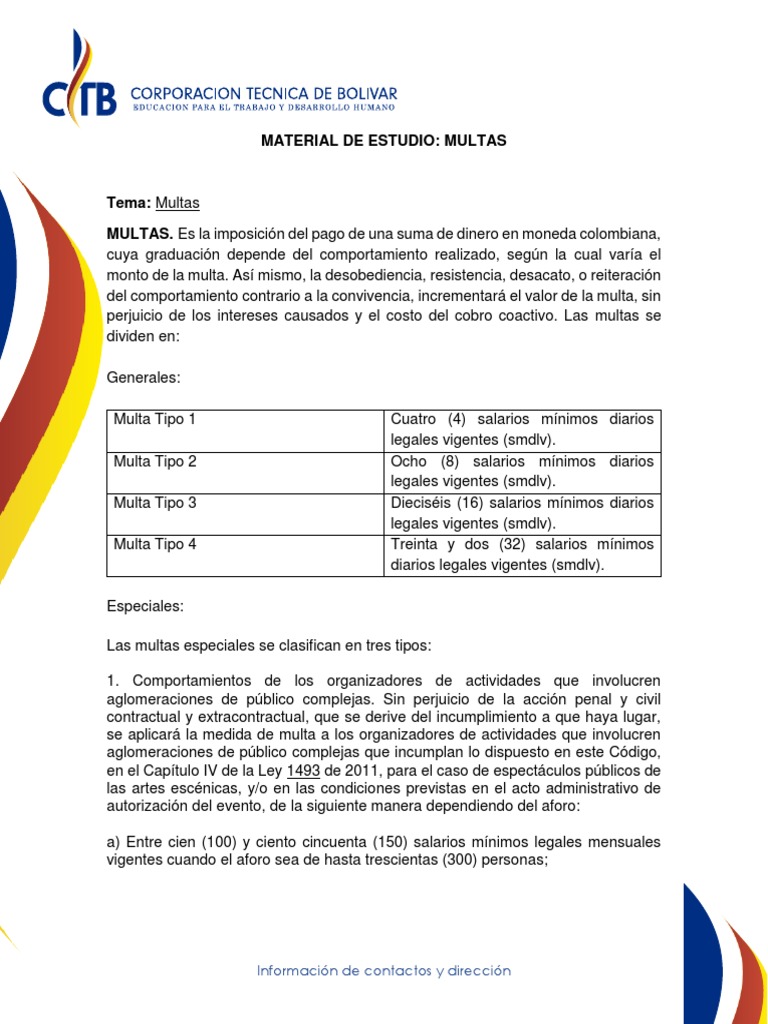 Multas | PDF | Multa (pena) | Salario mínimo