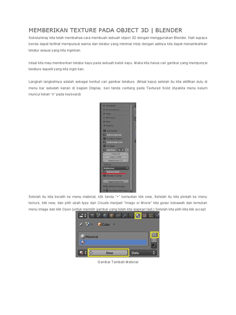 Memberikan Texture Pada Object 3d | PDF