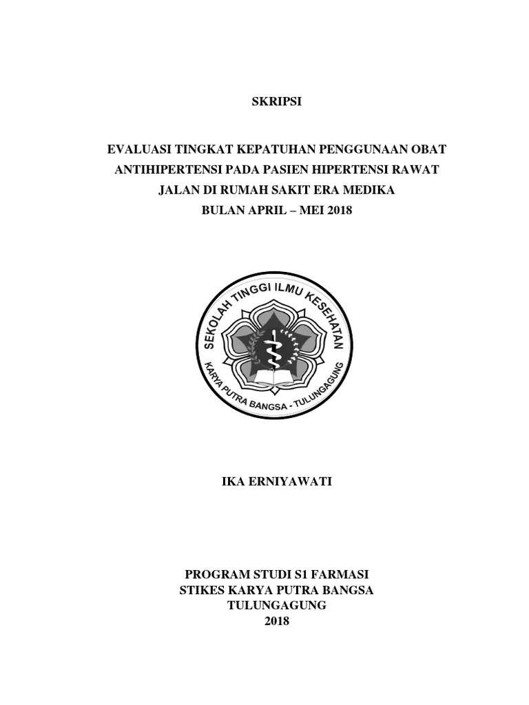 Skripsi Kepatuhan Pengobatan Hipertensi | PDF