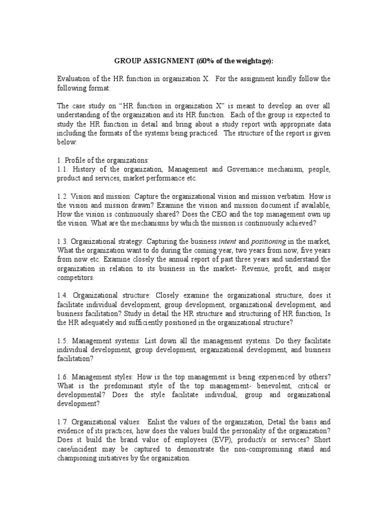 GroupAssignment HRevaluation | PDF | Human Resource Management | Human Resources