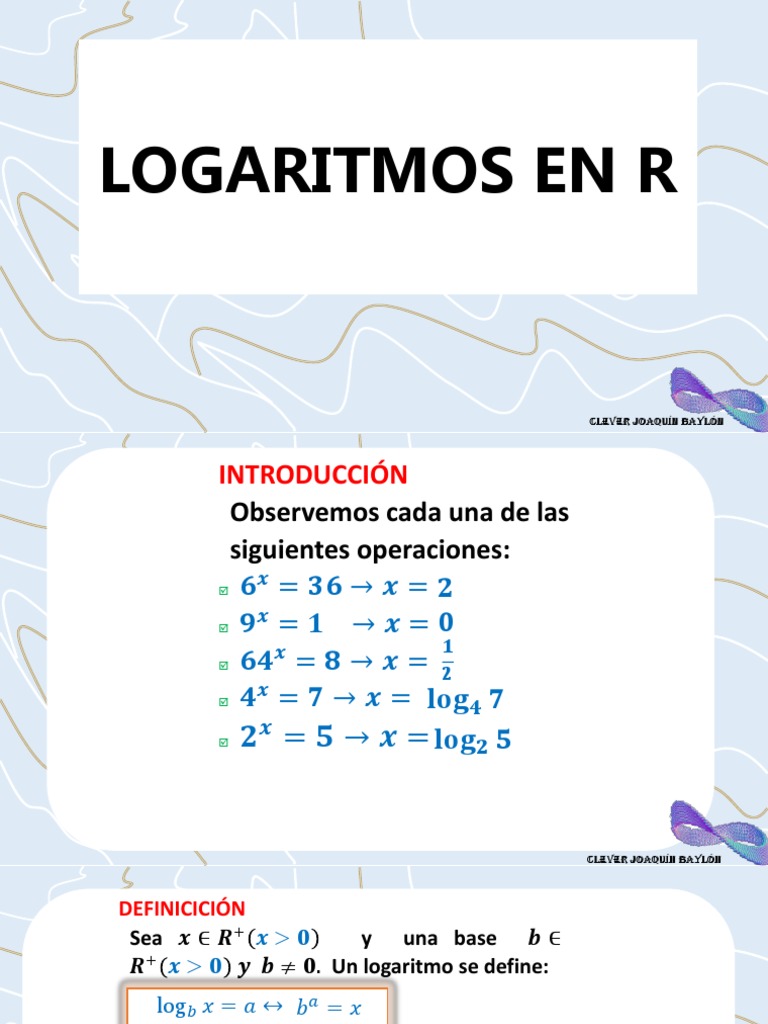 Logaritmos en R: Guía Completa | PDF | Matemáticas | Aritmética
