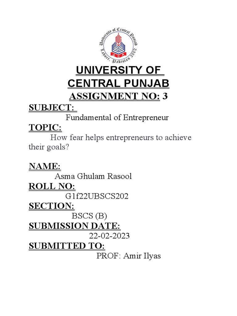 Asma Assignment | PDF | Entrepreneurship | Motivational