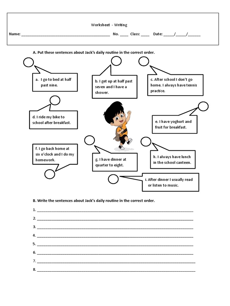 Jack's Daily Rotine | PDF