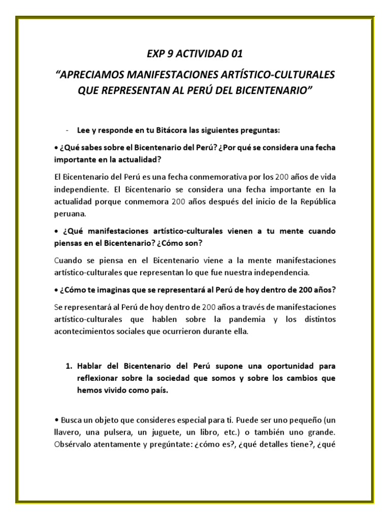 Tarea de Arte Exp 9 Actividad 01 | PDF