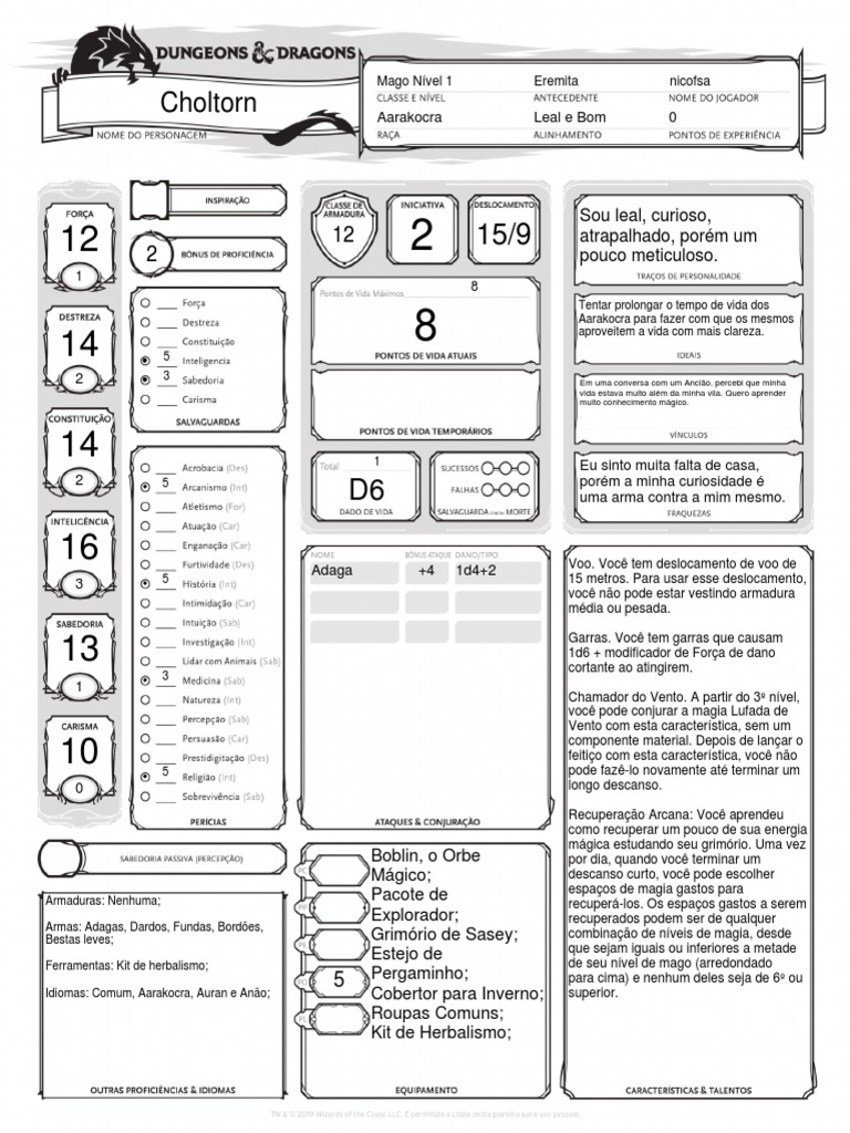 Ficha de Nicolas | PDF