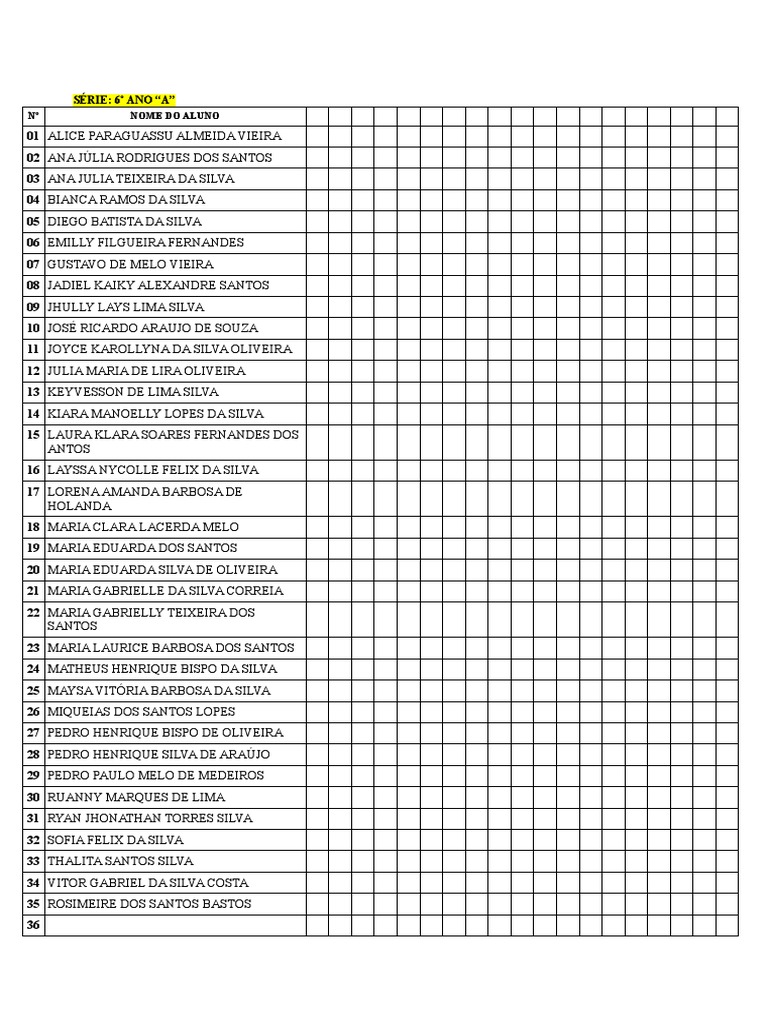 Relação Nominal 6º Ao 9º Ano 2023 - Porta | PDF