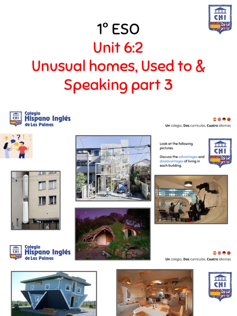 1 - Unit 6 - 2 Unusual Homes, Used To & Speaking Part 3 | PDF | Grammar ...
