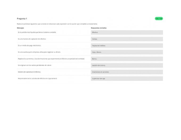 Unidad 1. Actividad 1. Autocorregible. El Efectivo | PDF