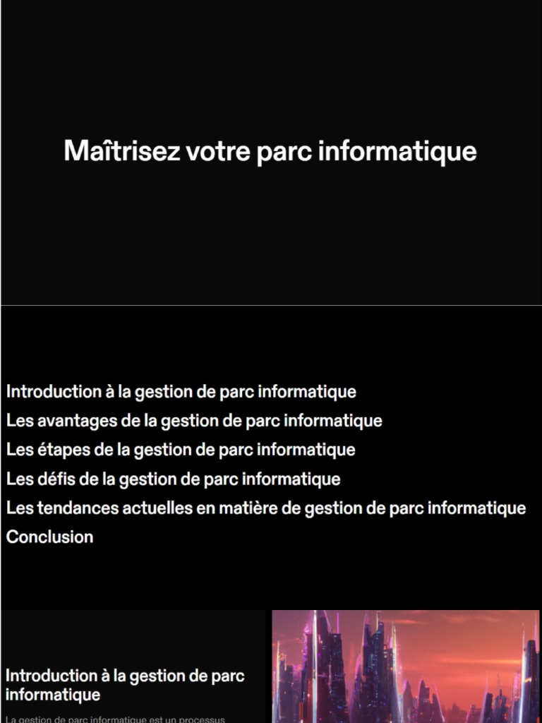 Gestion de Parc Informatique | PDF