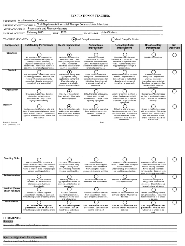 Preceptor Feedback Ana Opat Presentation 012023 | PDF | Learning | Human Communication