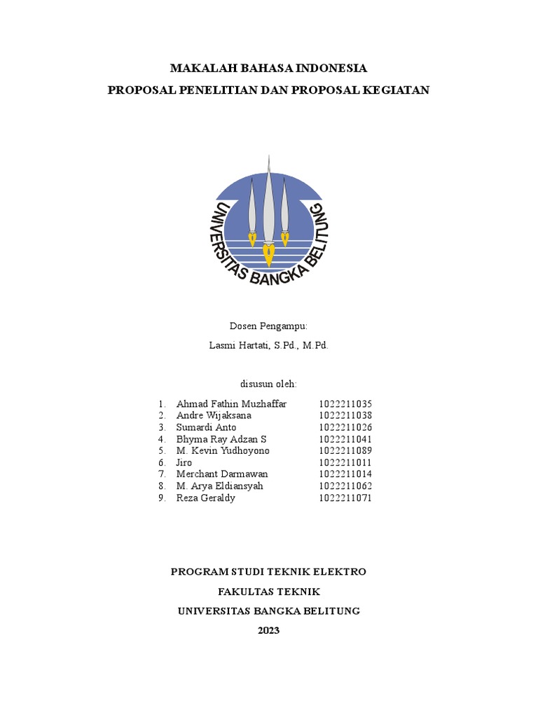 MAKALAH PROPOSAL PENELITIAN DAN PROPOSAL KEGIATAN (Finished) | PDF