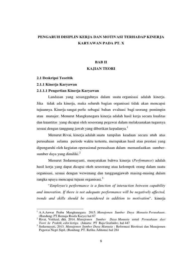 Contoh Bab II Kajian Teori-MSDM | PDF