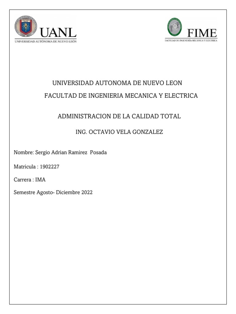 Actividad 4 Admn. de La Calidad | PDF