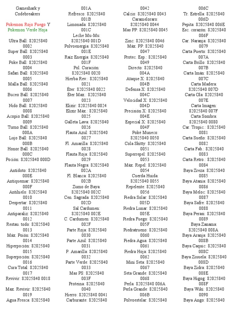 Gameshark y Codebreakers | PDF