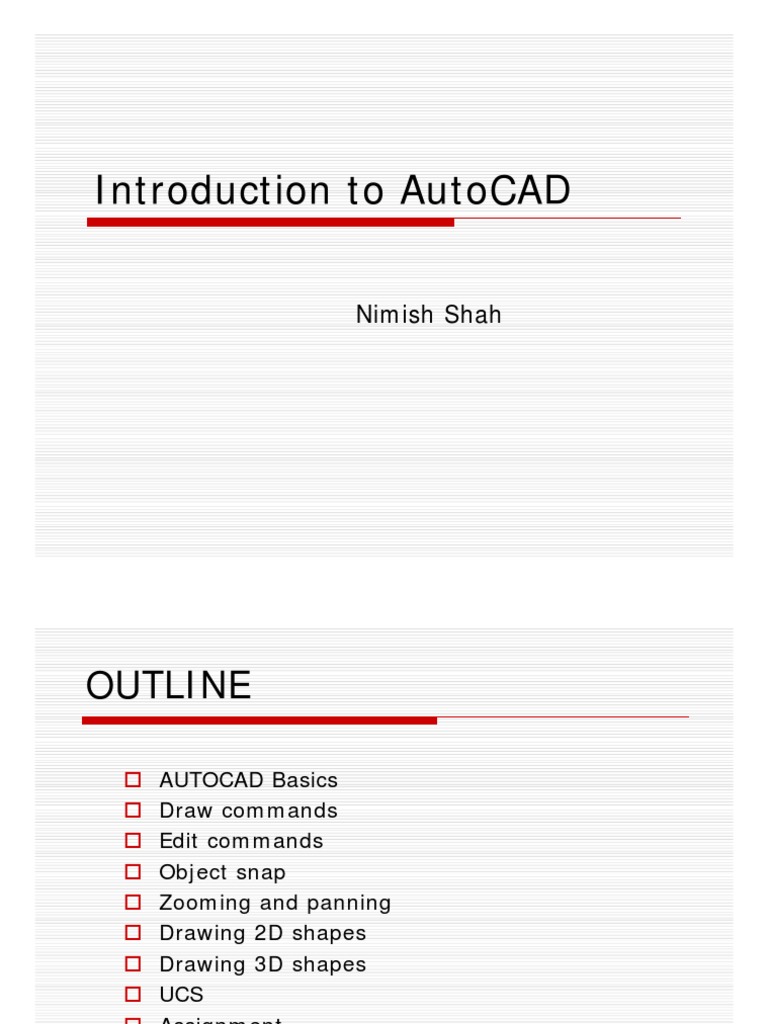 Introduction To AUTOCAD (Compatibility Mode) | PDF | Menu (Computing) | Perpendicular