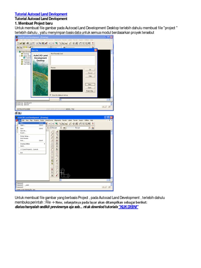 Tutorial Autocad Land Devlopment | PDF