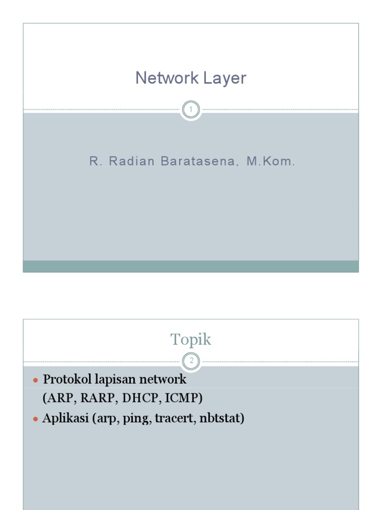 Jarkom Radian - Modul 5 Network Layer | PDF