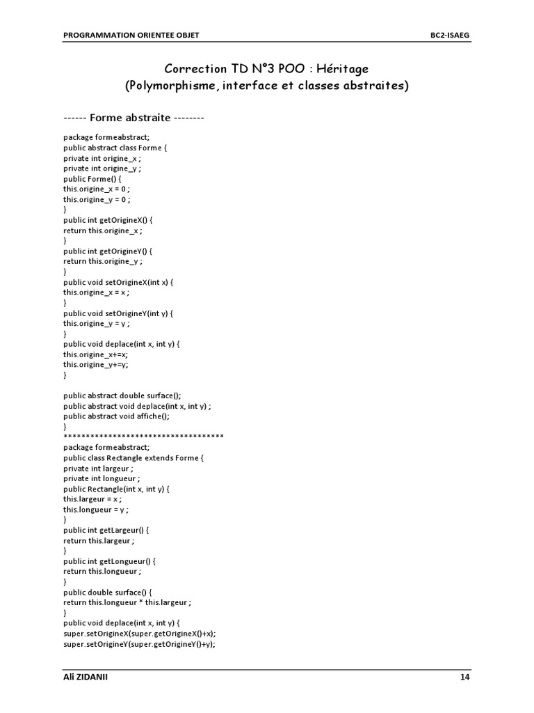 TD TP 03 Heritage Correction | PDF