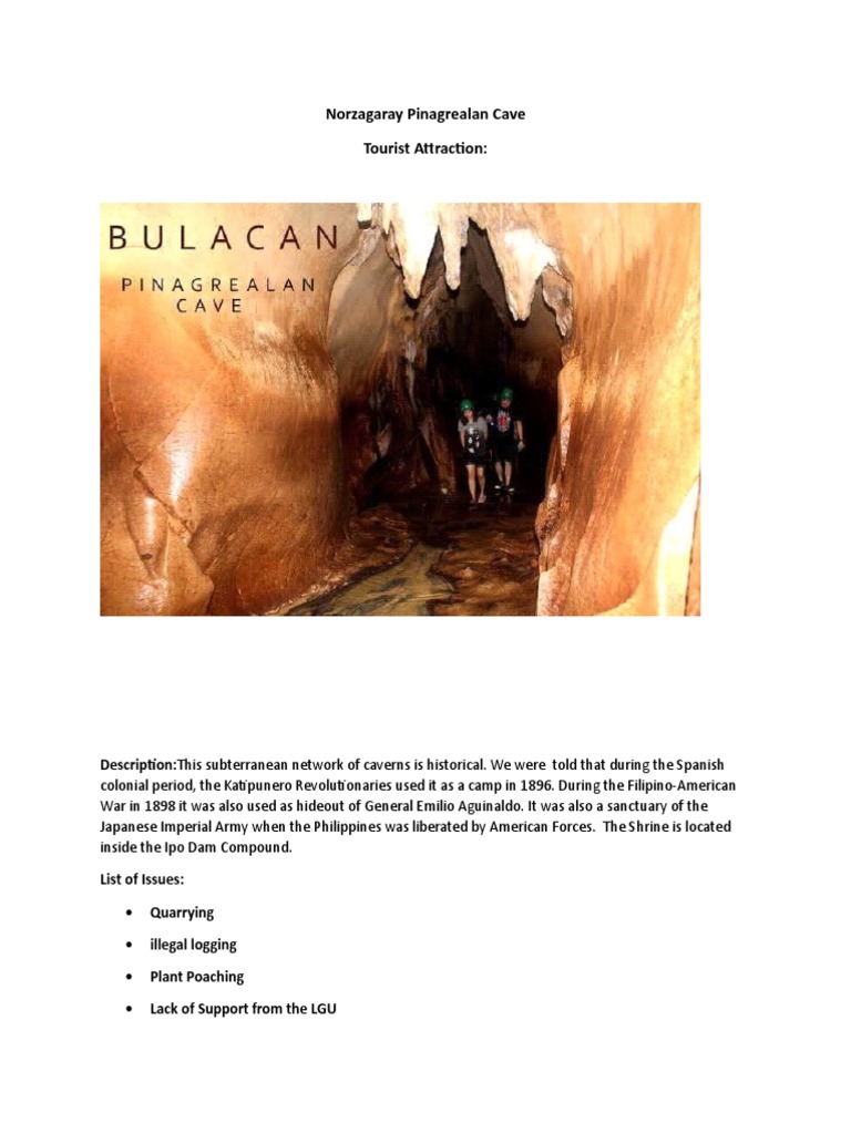 Task Performance Norzagaray Pinagrealan Cave | PDF