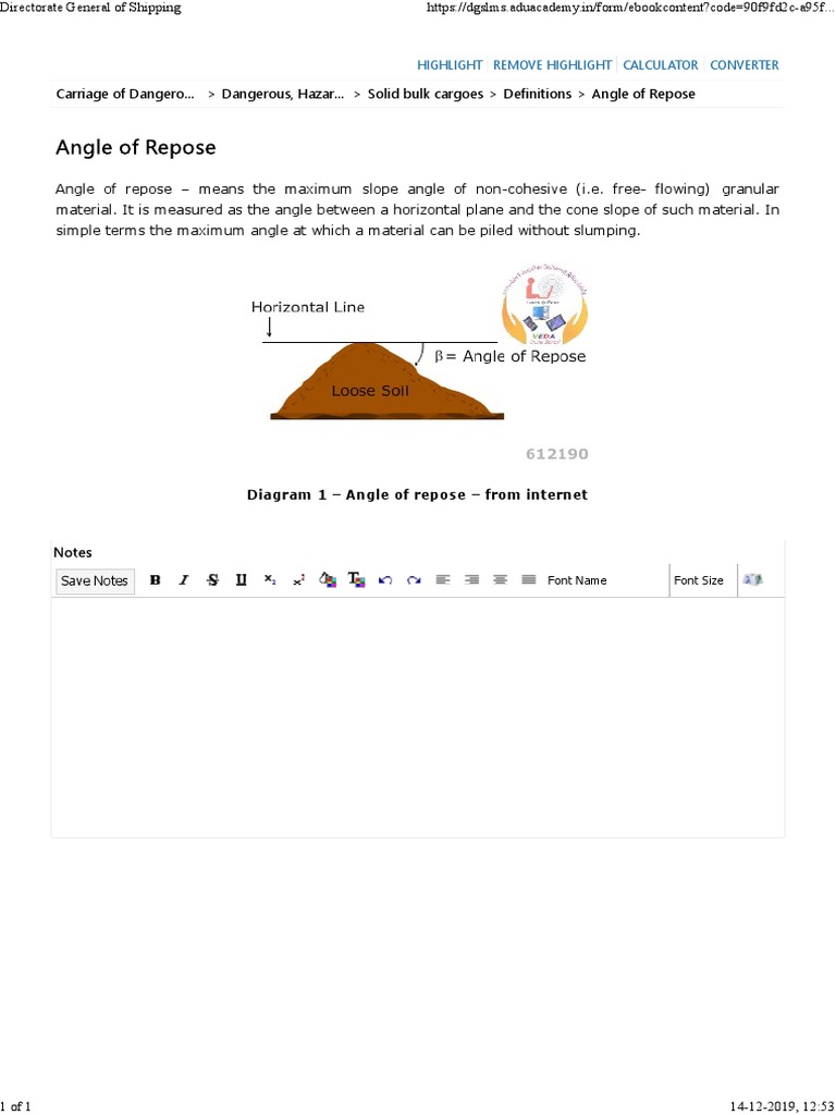 Angle of Repose | PDF