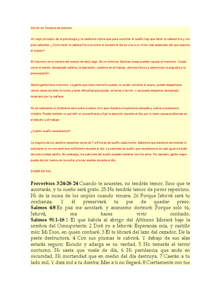 Domir en Paz | PDF | Dormir | Insomnio