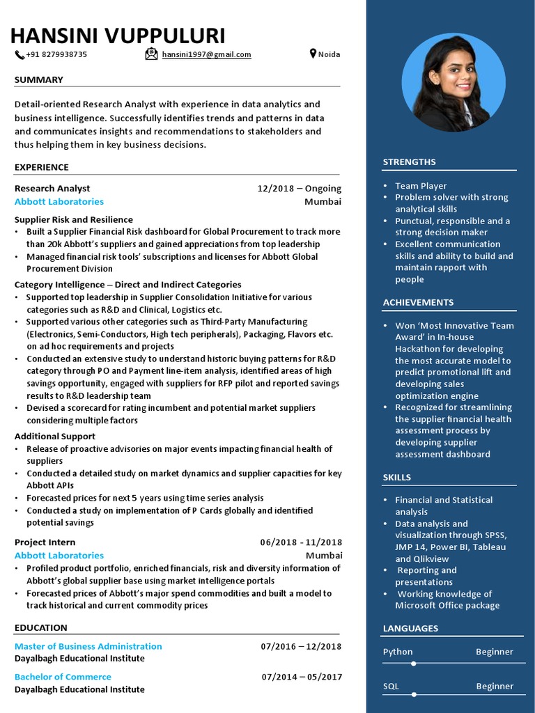 Hansini GGN979 | PDF | Supply Chain | Financial Analyst