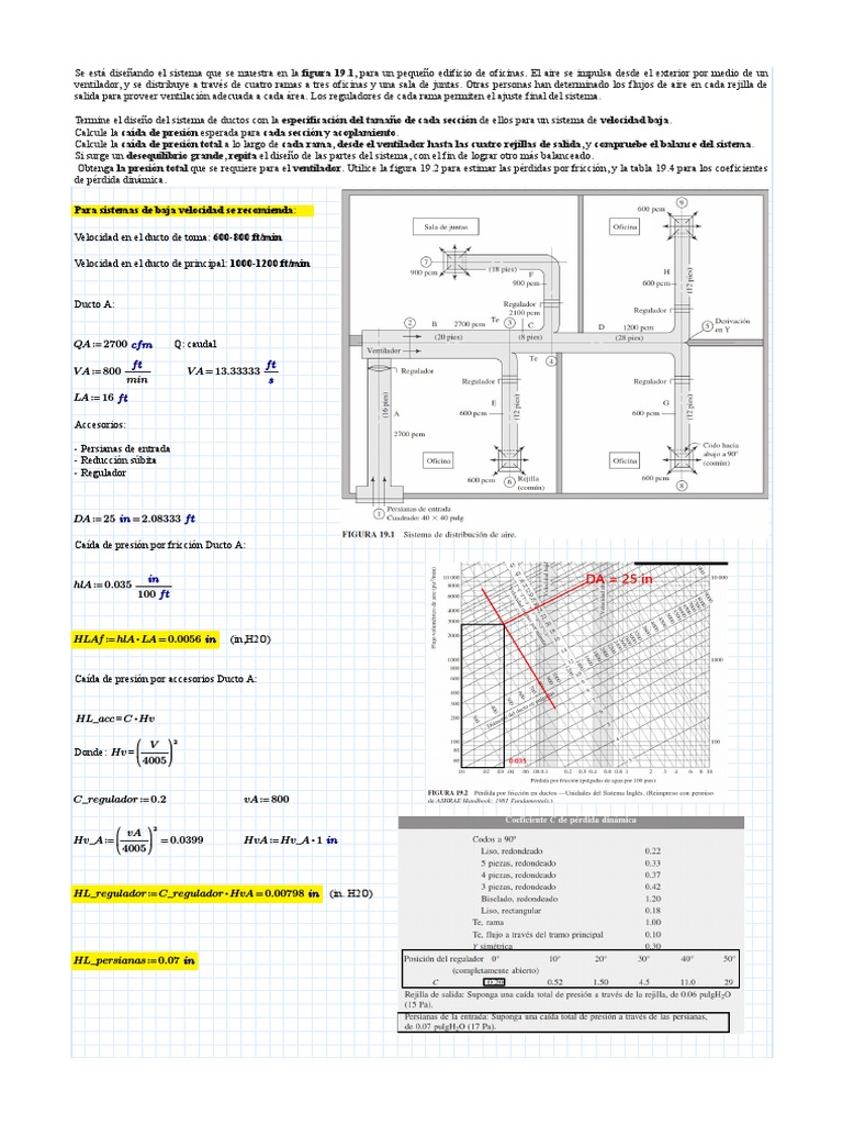 Dimensionamiento de Ductos | PDF