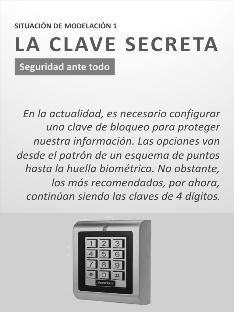 U3 SM 1 La Clave Secreta MTAE01 O2023 | PDF