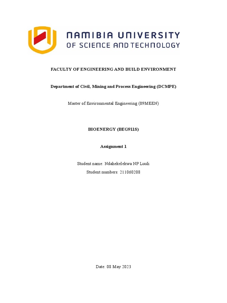 Advanced Bioenergy Projects in Namibia | PDF | Biomass | Biofuel