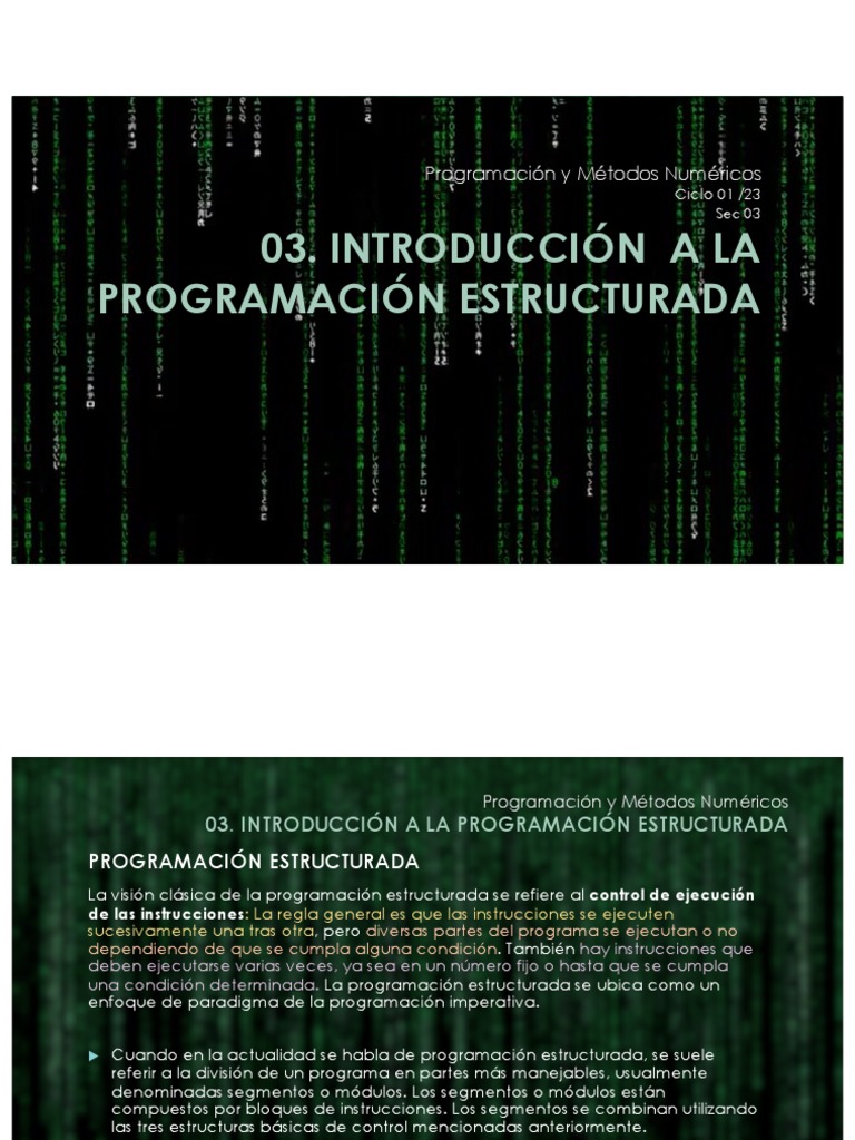 PMN 0123-Clase 4 y 5 - Estructuras Secuenciales y Condicionales | PDF ...
