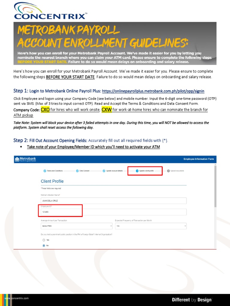 CXO CXW: Step 1 | PDF | Identity Document | Payroll