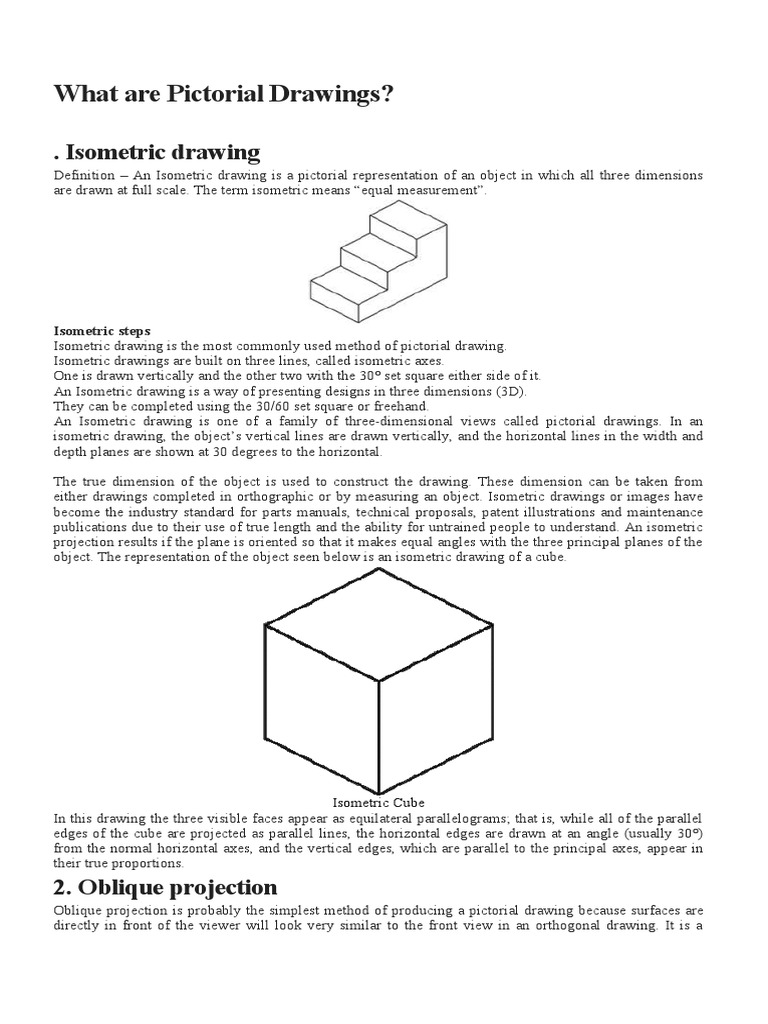 What Are Pictorial Drawings CH2 | PDF | Projective Geometry | Artistic ...