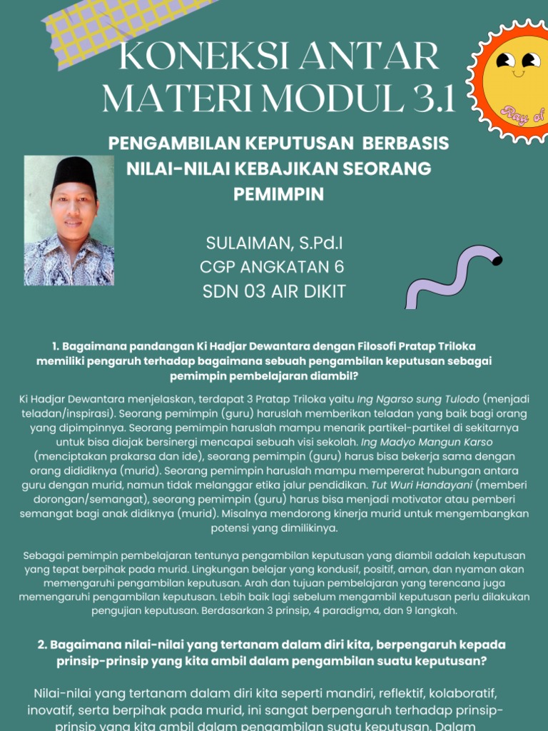 KONEKSI ANTAR MATERI MODUL 3.1 | PDF