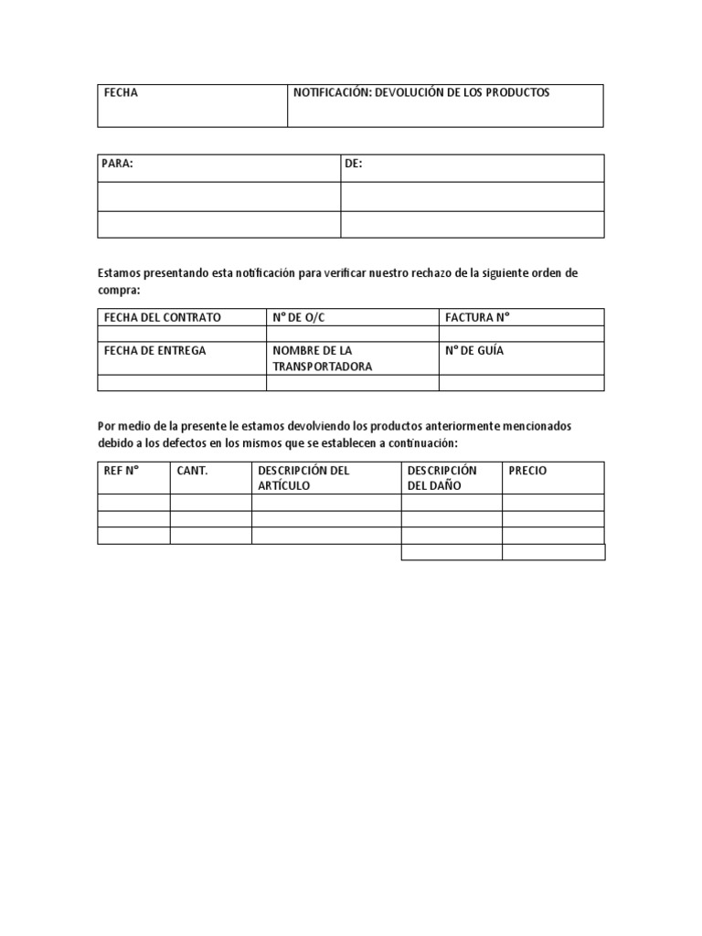 Informe de Devoluciones | PDF