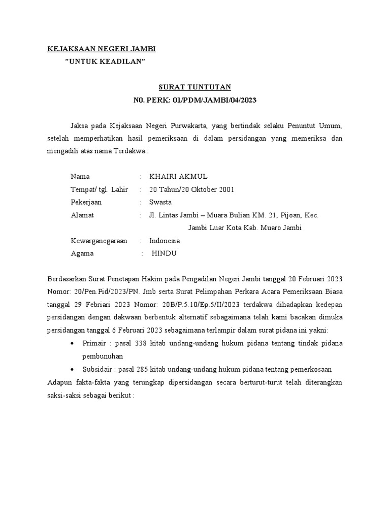 Contoh_Surat_Tuntutan ADR | PDF