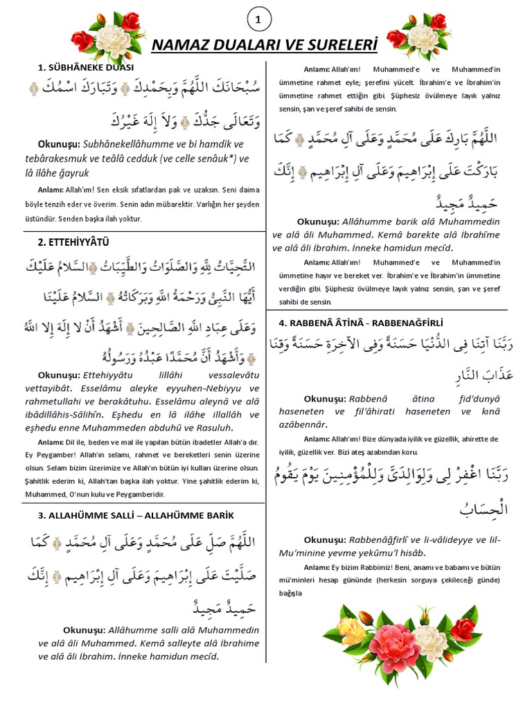 Namaz Dualari Ve Sureleri | PDF