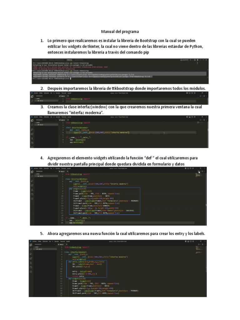 Manual Del Programa | PDF