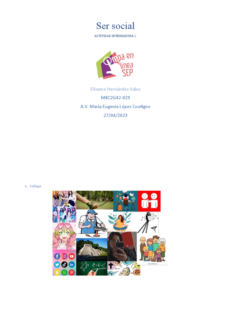 Actividad Integradora 1, Módulo 8. Ser Social | PDF | Tolerancia