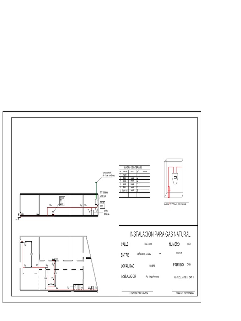 PLANO de Gas Casa | PDF