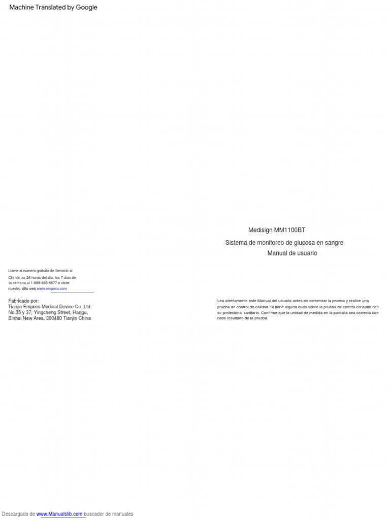 Medisign Mm1100 Bt Esp | PDF