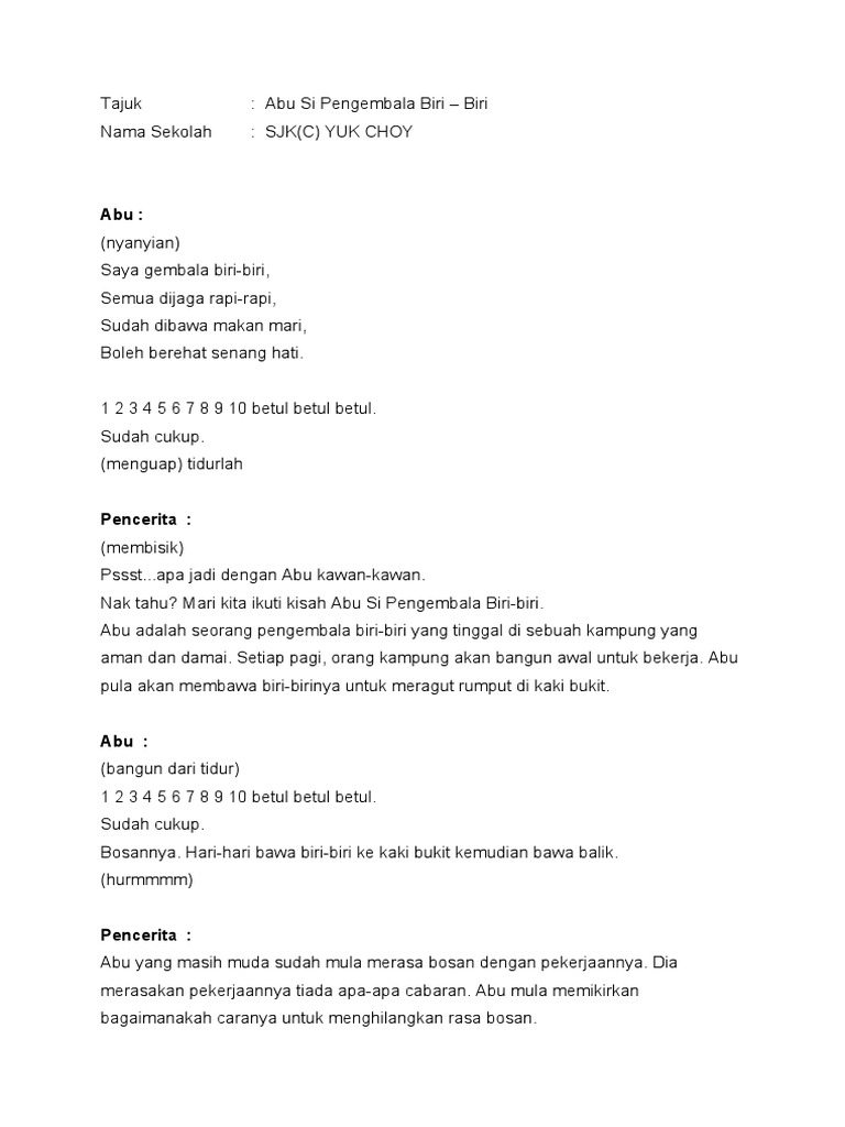 Skrip Teater Solo | PDF