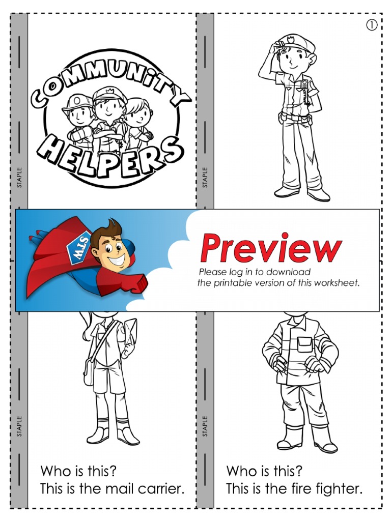 Community Helpers Mini Book | PDF