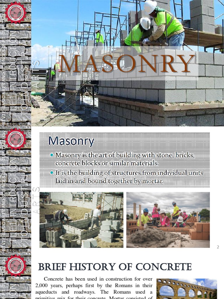 Tle1-Introduction To Industrial Arts - Masonry | PDF | Concrete | Cement