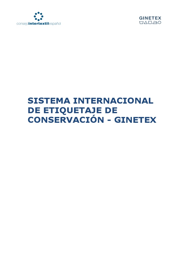 SISTEMA INTERNACIONAL DE ETIQUETAJE DE CONSERVACIÓN - GINETEX | PDF ...