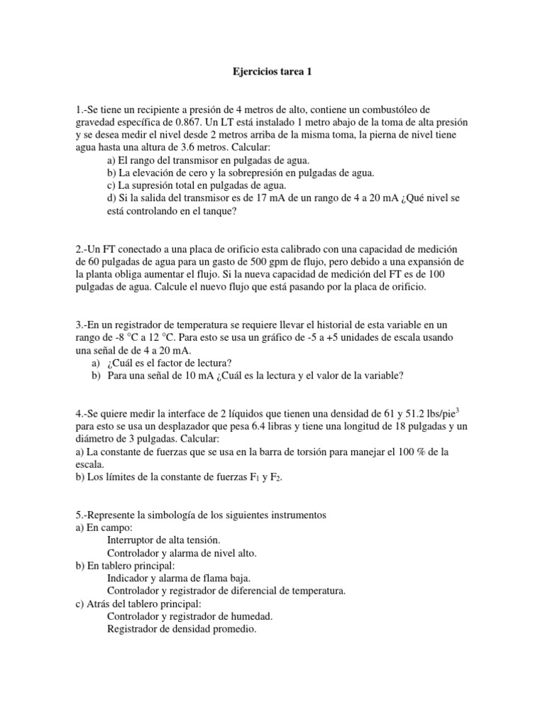Tarea 1, Prob. de Flujo, Nivel y Escalas | PDF