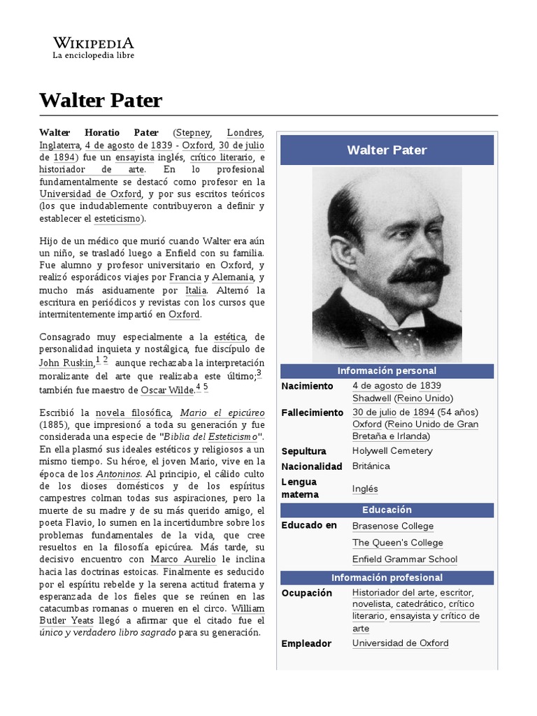 Walter Pater | PDF