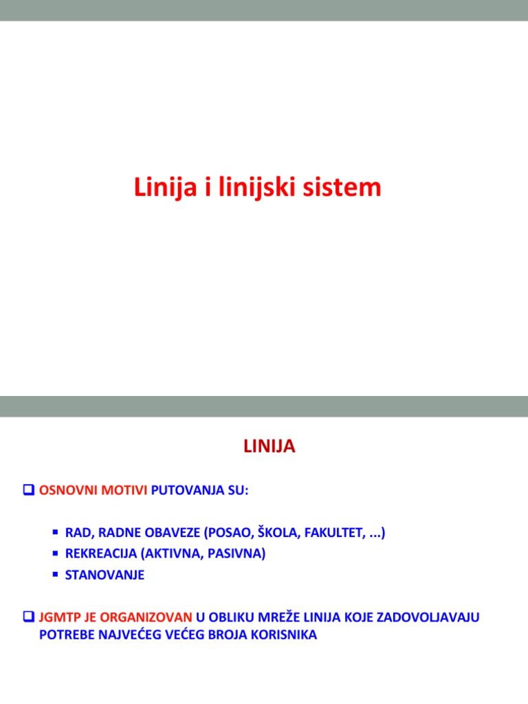 Statički I Dinamički Elementi Linije | PDF
