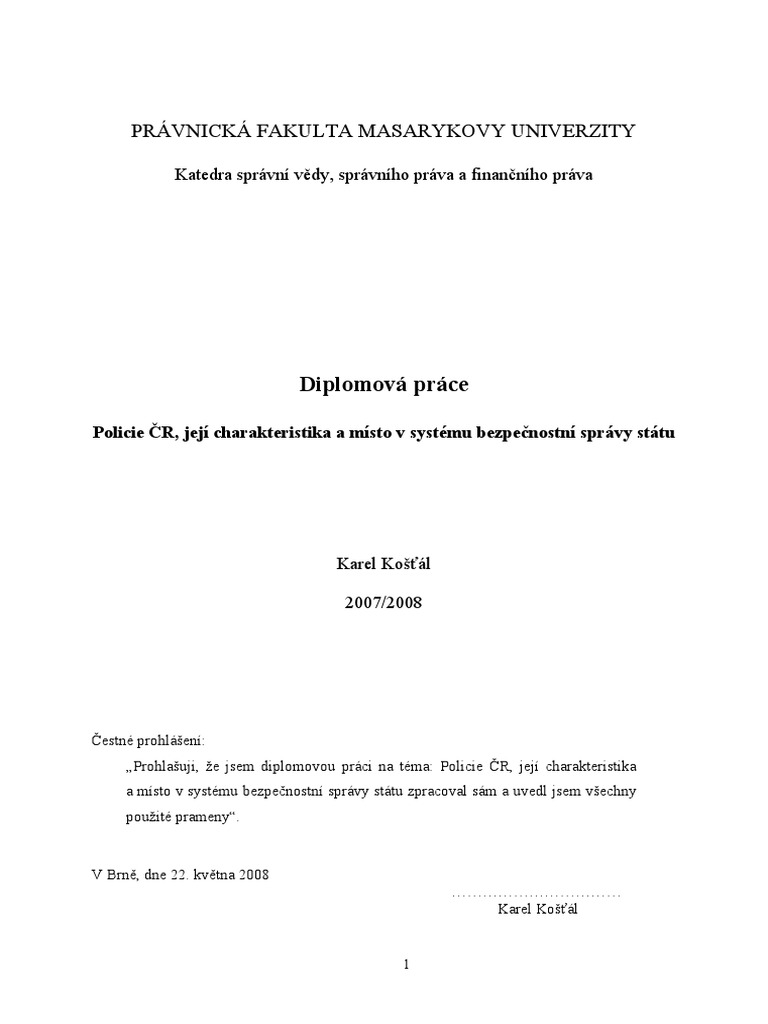 Diplomova Prace | PDF