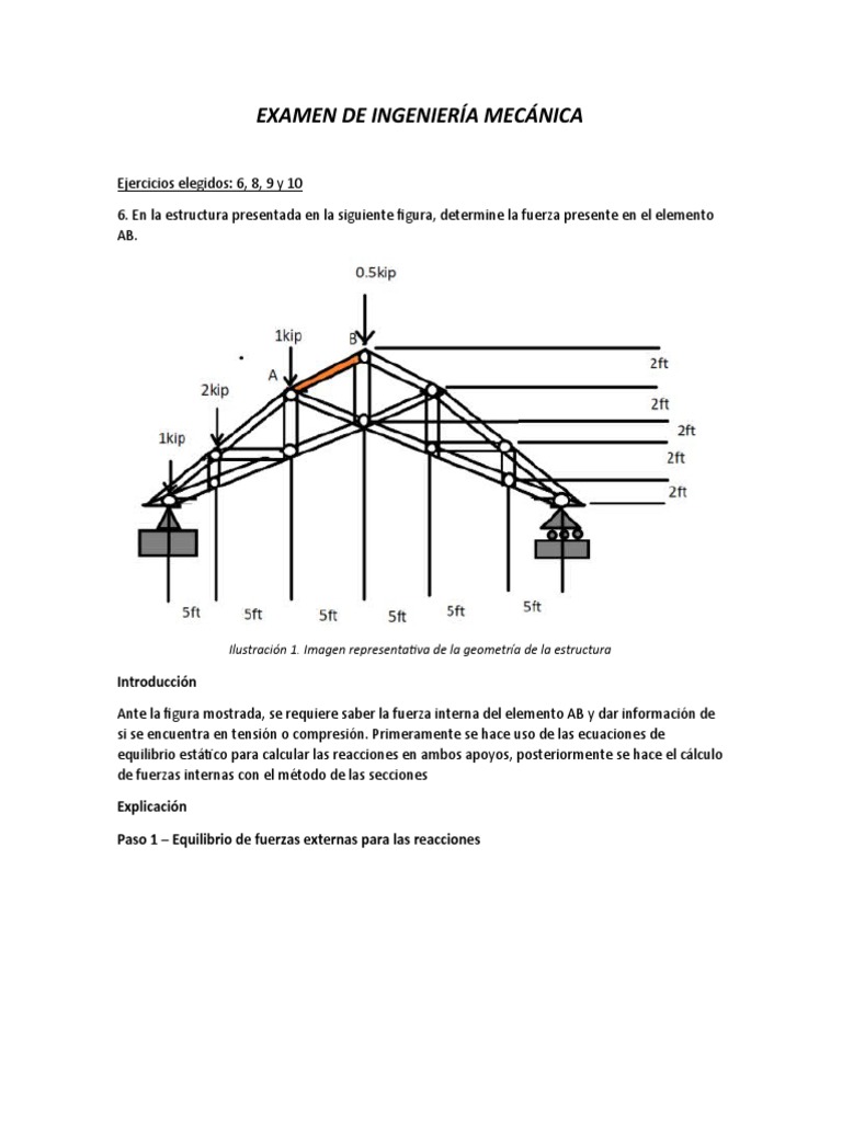 Examen de Mecanica | PDF | Fuerza | Vector Euclidiano