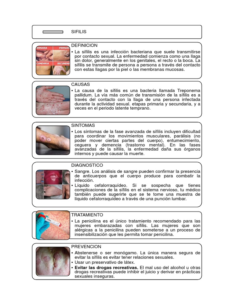 Guía Completa sobre la Sífilis: Síntomas y Tratamiento | PDF | Ciencia ...